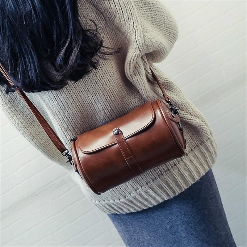 Buy Retro Small Round Bag Handbags Simple College Wind Shoulder ...