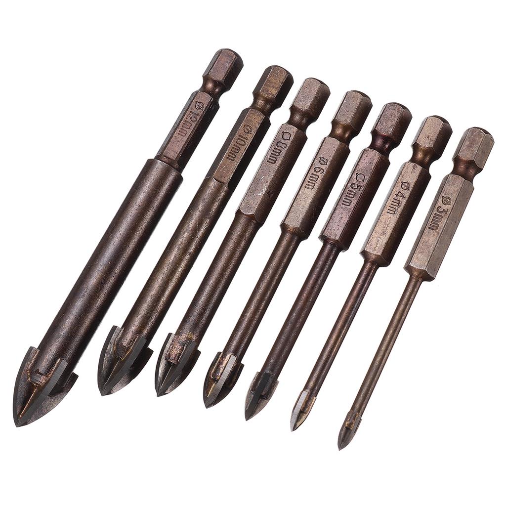 Buy 3/4/5/6/8/10/12mm Cemented Carbide Drill Bit Cross Spear Head Glass ...