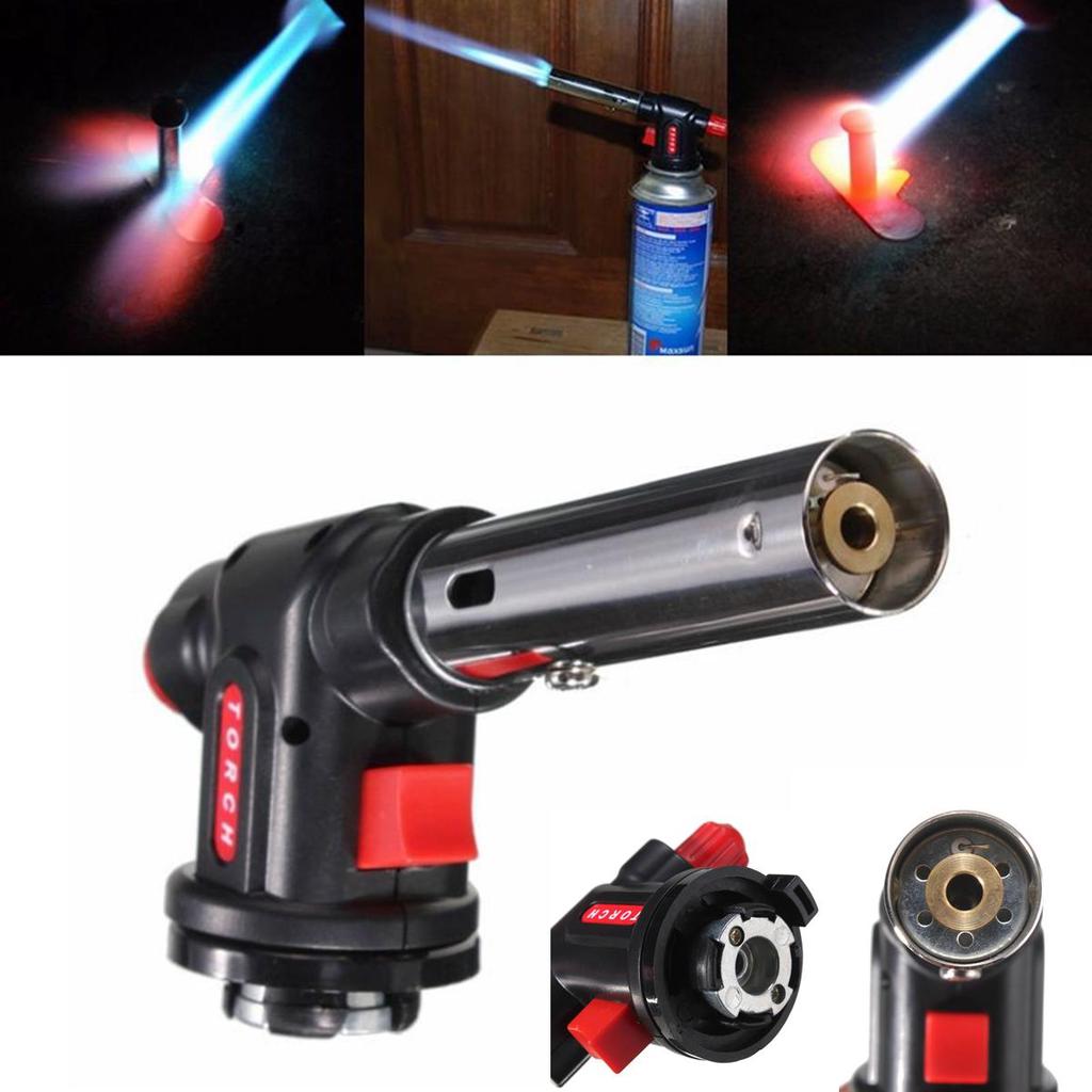 Flammenwerfer Brenner Butan Gas Blow Torch automatische Zündung Camping ...