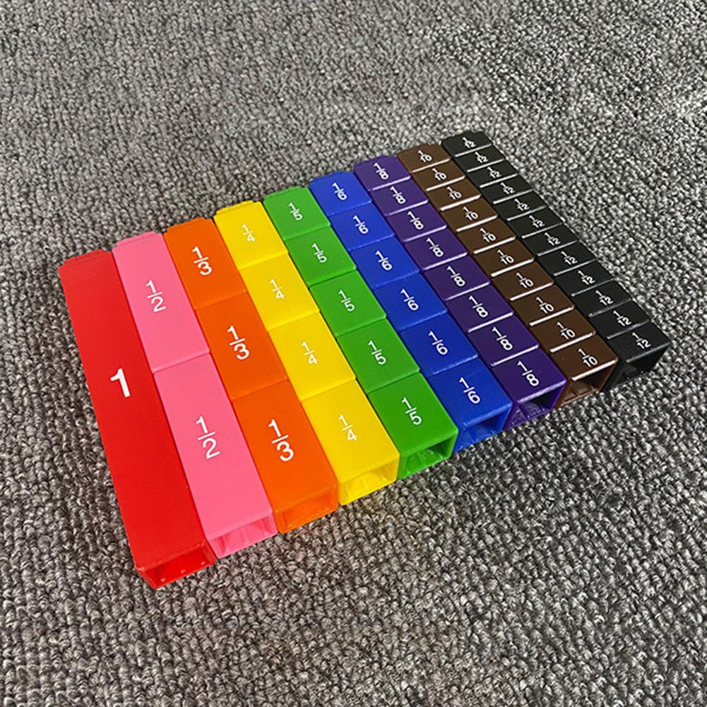 Montessori Math Toys Fraction Stacking Tower Activity Set Math ...