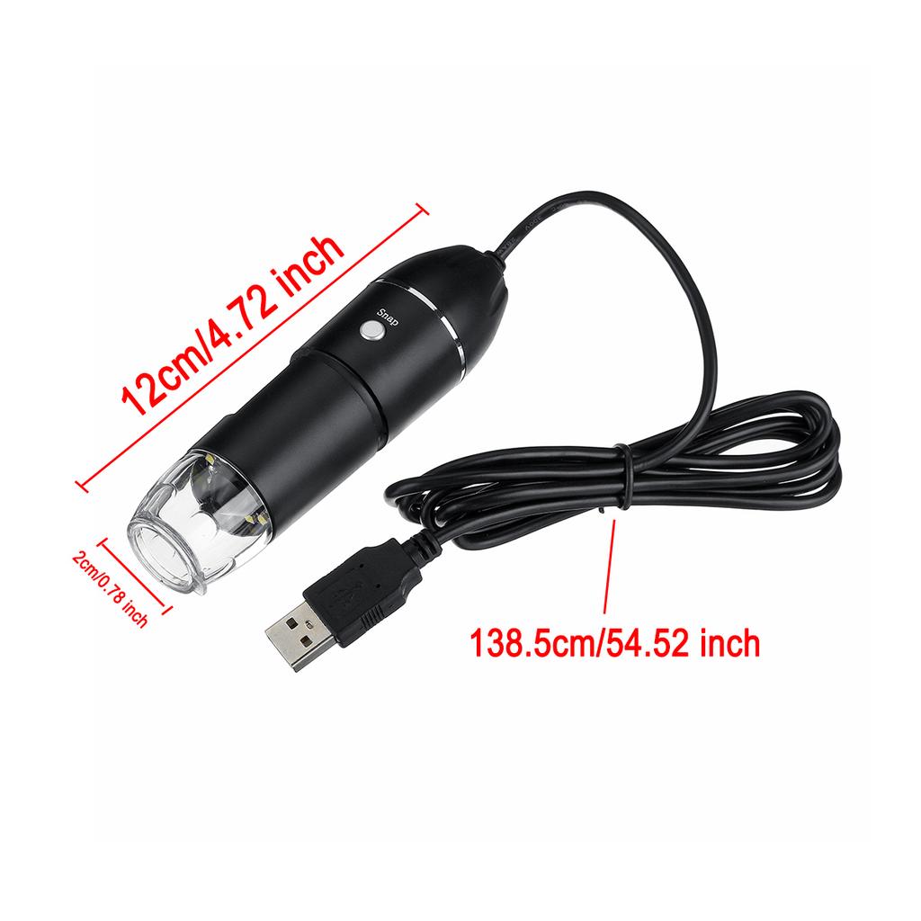 Buy 8 LED Light Dimmer Practical Hand Held Microscope Computers Real ...