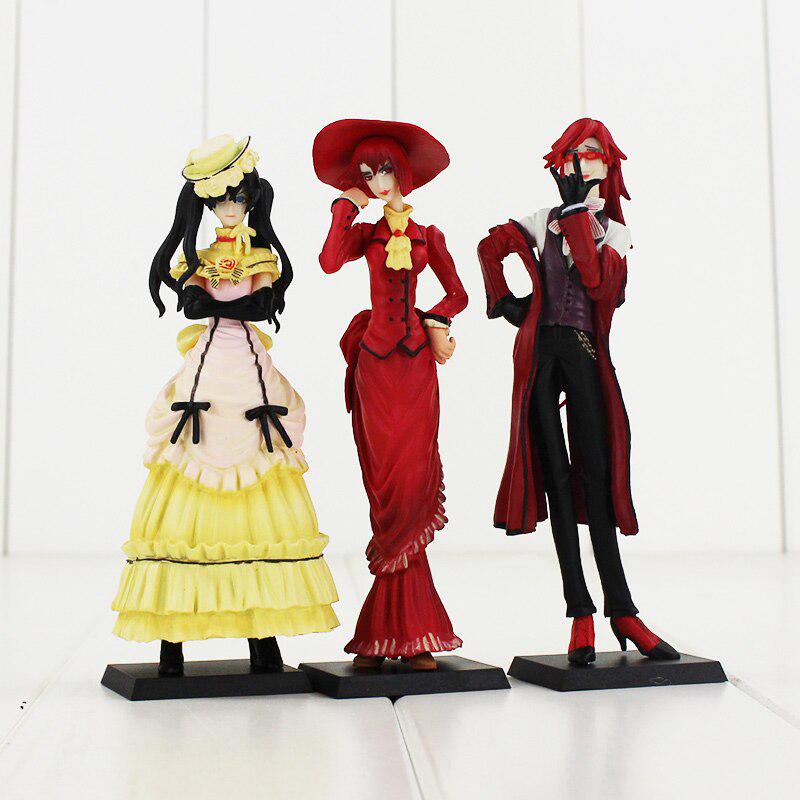 Buy 6pcs/lot Black Butler Figure Toy Sebastian Ciel Grell Sutcliff Lau ...