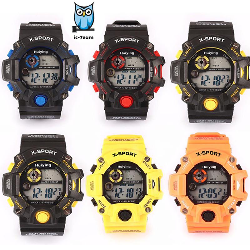 Ic Men's Quartz Digital Sports Watches LED Military Silicone Waterproof ...