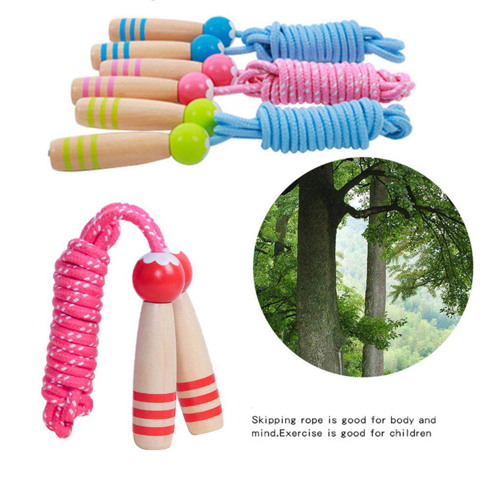 Buy Children Skipping Rope Wood Cotton Adjustable Fitness Student ...