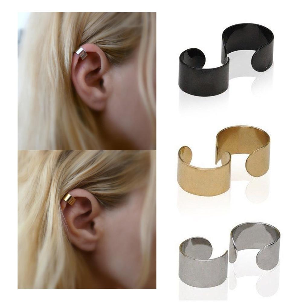 Buy 2 PCS/1 Pair Punk Rock Ear Earrings Fashion Women Clip Cuff Wrap No ...