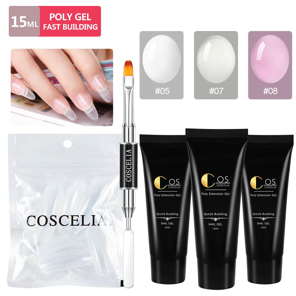Buy Coscelia 3 Colors Extension Gel Set of Nail Lacquer For Nails ...