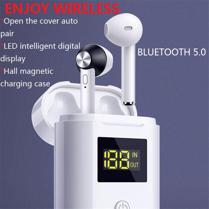 Buy Bluetooth Headset 5.0 Power Display Wireless Dual Ear In-ear ...