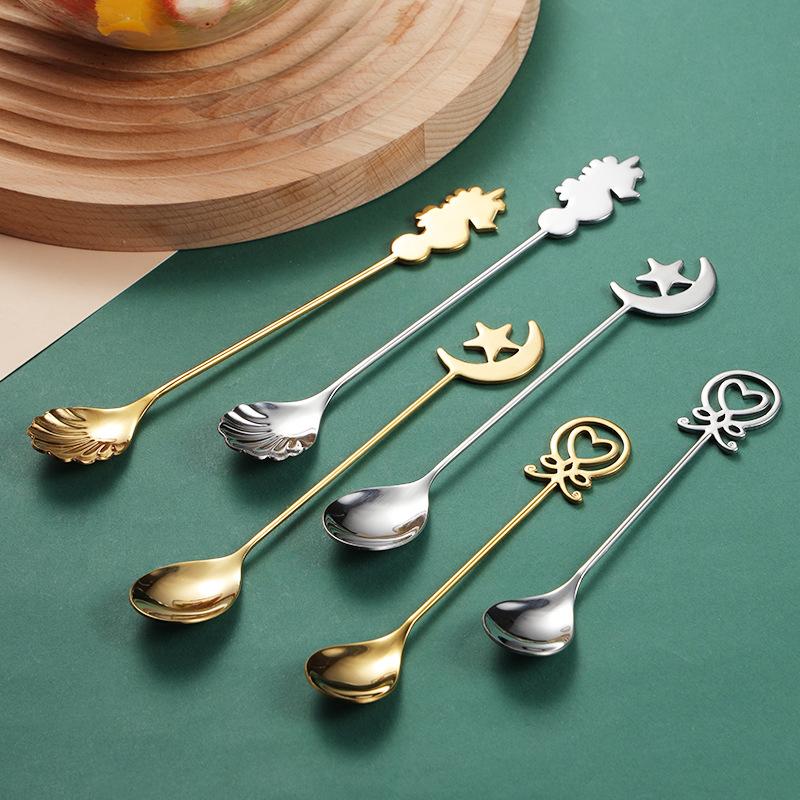 Cheap 1PC Stainless Steel Seahorse Star Octopus Drink Spoon For Coffee ...