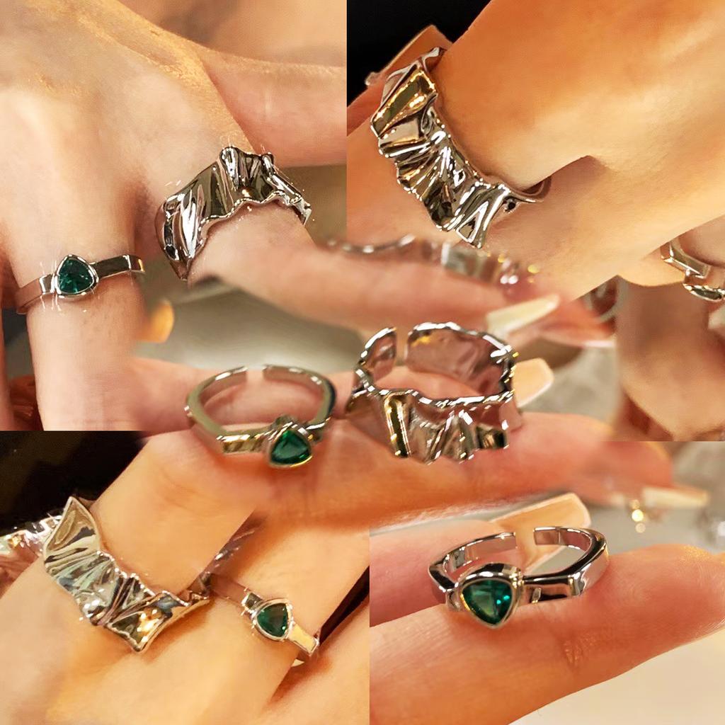 2023 Lyx European Franc Ring Mode Dam Ring Tvådelat Set ...