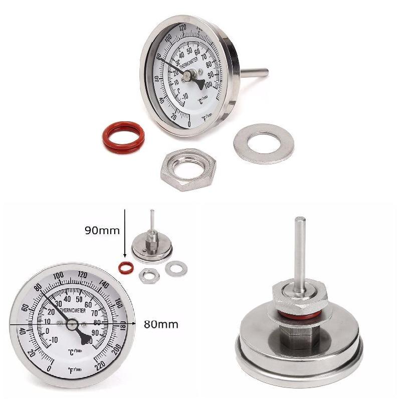 Buy Scale Dual 3Inch Kit Beer Metal Thermometer Bar Thermometer Brewing ...