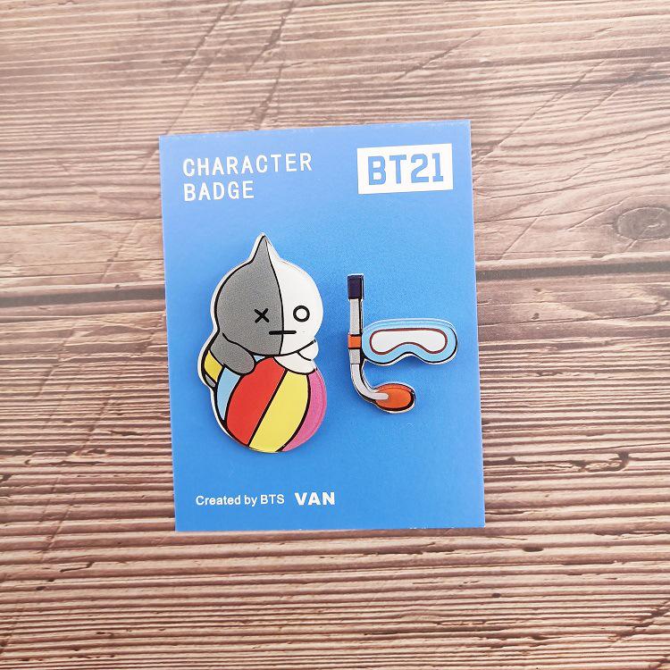 Buy 1PCS Cute BTS Series Cartoon Figure Brooch Wear Decoration at ...