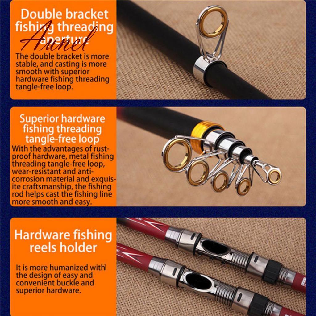 Buy Telescopic Durable Light Outdoor Sea Fishing Rod Stick Carbon Resin ...