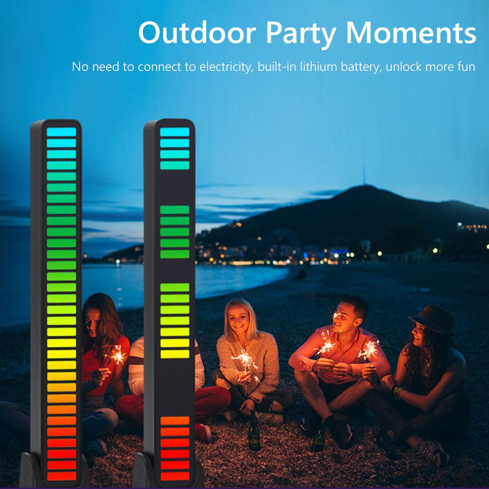 Cheap 32 LED Sound Control Light Phone APP Control RGB Colorful Voice ...