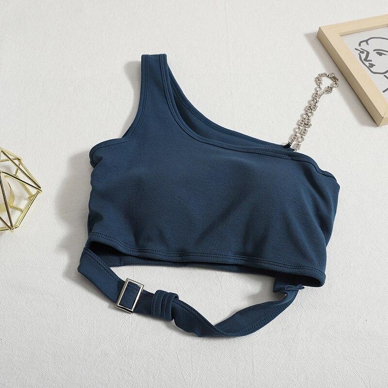 Cheap ITOOLIN Y2K Women Chain Shoulder Strap Tank Tops With Bra Pad ...