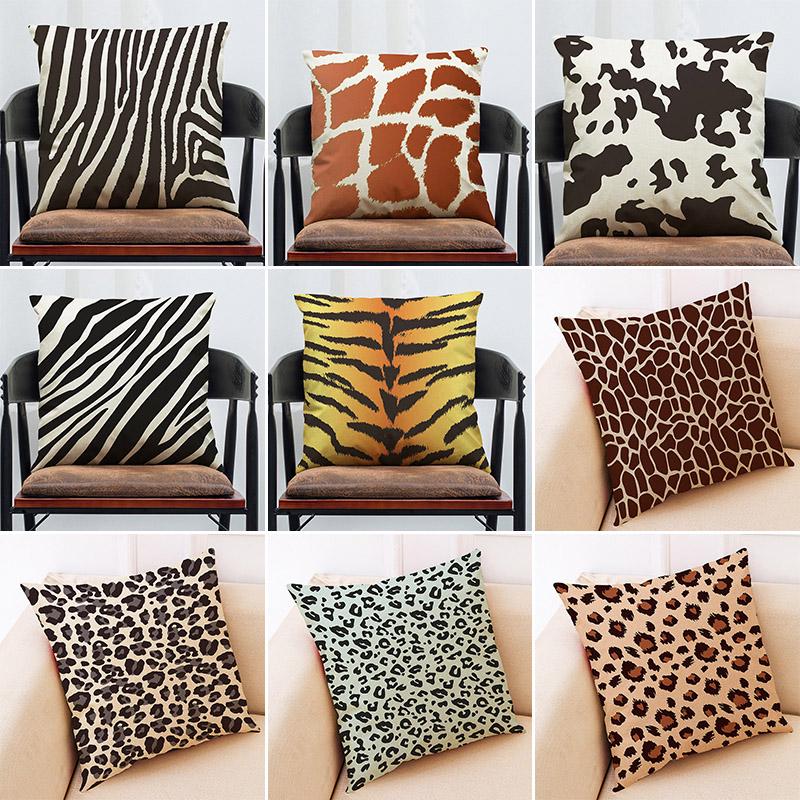 Buy Animal Skin Zebra Leopard Print Pillowcase Home Sofa Decoration at ...