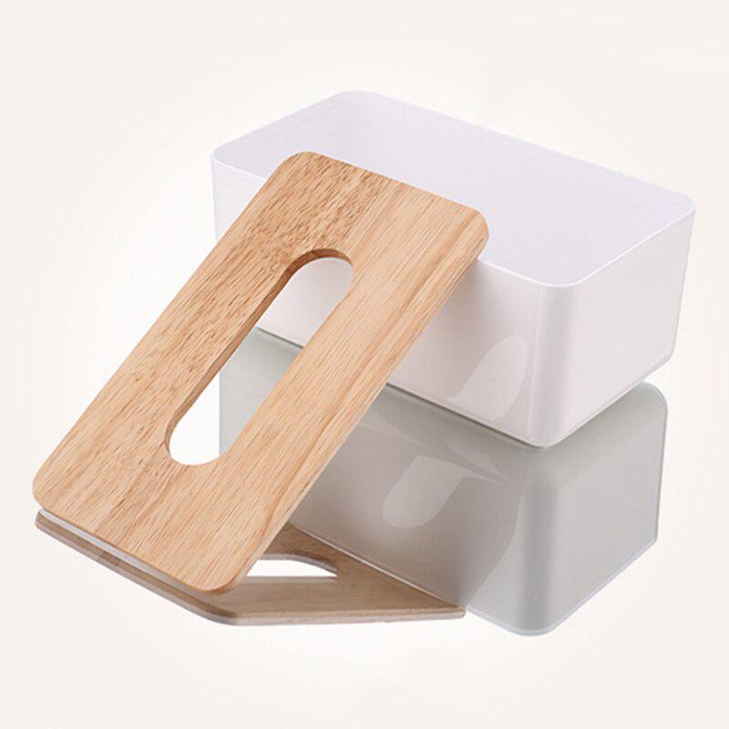 Buy Tray Creative Multi-purpose Solid Wood Tissue Box Storage Box Home ...