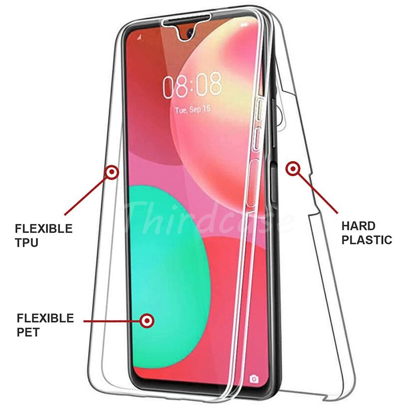 360 Double PC+Silicone Case For Huawei P Smart 2021 2020 Z P40 Lite E P20 P30 Pro P8 P9 P30 Lite ...