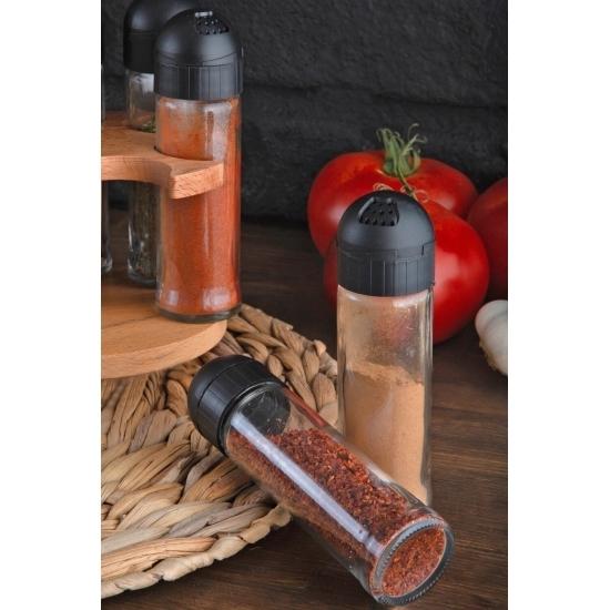 Satın alın Sofia 6 Rotating Spice Set - Black Covered Spice Jar lids ...