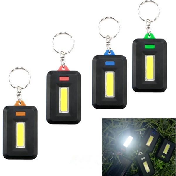 Mini Portable COB LED Work Light Inspection Battery Powered Key Chain ...