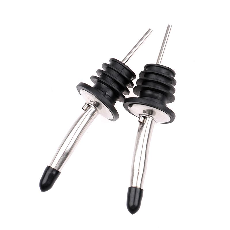 6Pcs Flow Pourer Spout Stopper Stainless Steel Liquor Spirit Wine ...