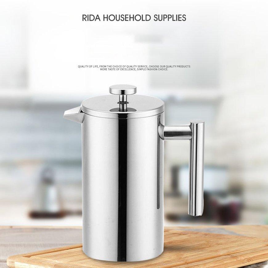 Buy Solu Stainless Steel Double Wall Filter Coffee Maker Double Thermal ...