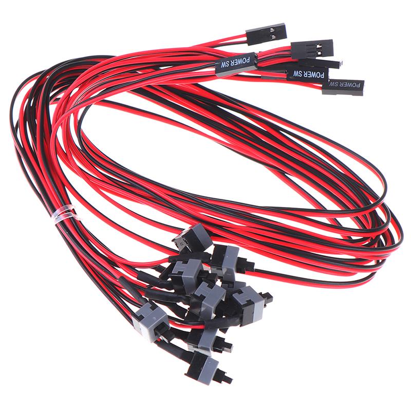 Buy 10Pcs Computer Motherboard Power Cable Switch On/Off/Reset Button ...