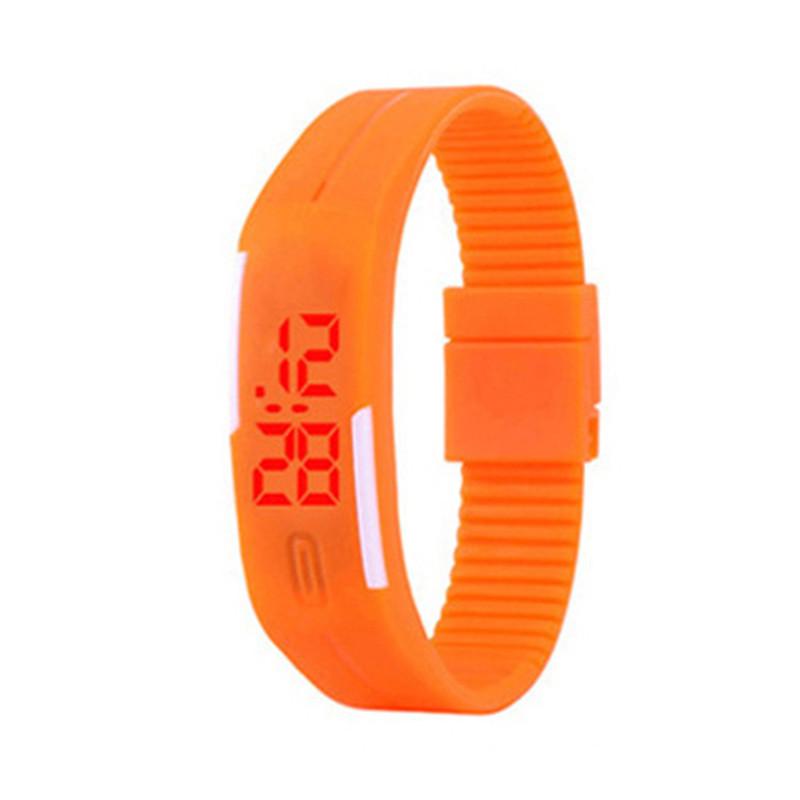 Men Women Wristwatch LED Watch Silicone Candy Multicolor Touch Screen ...