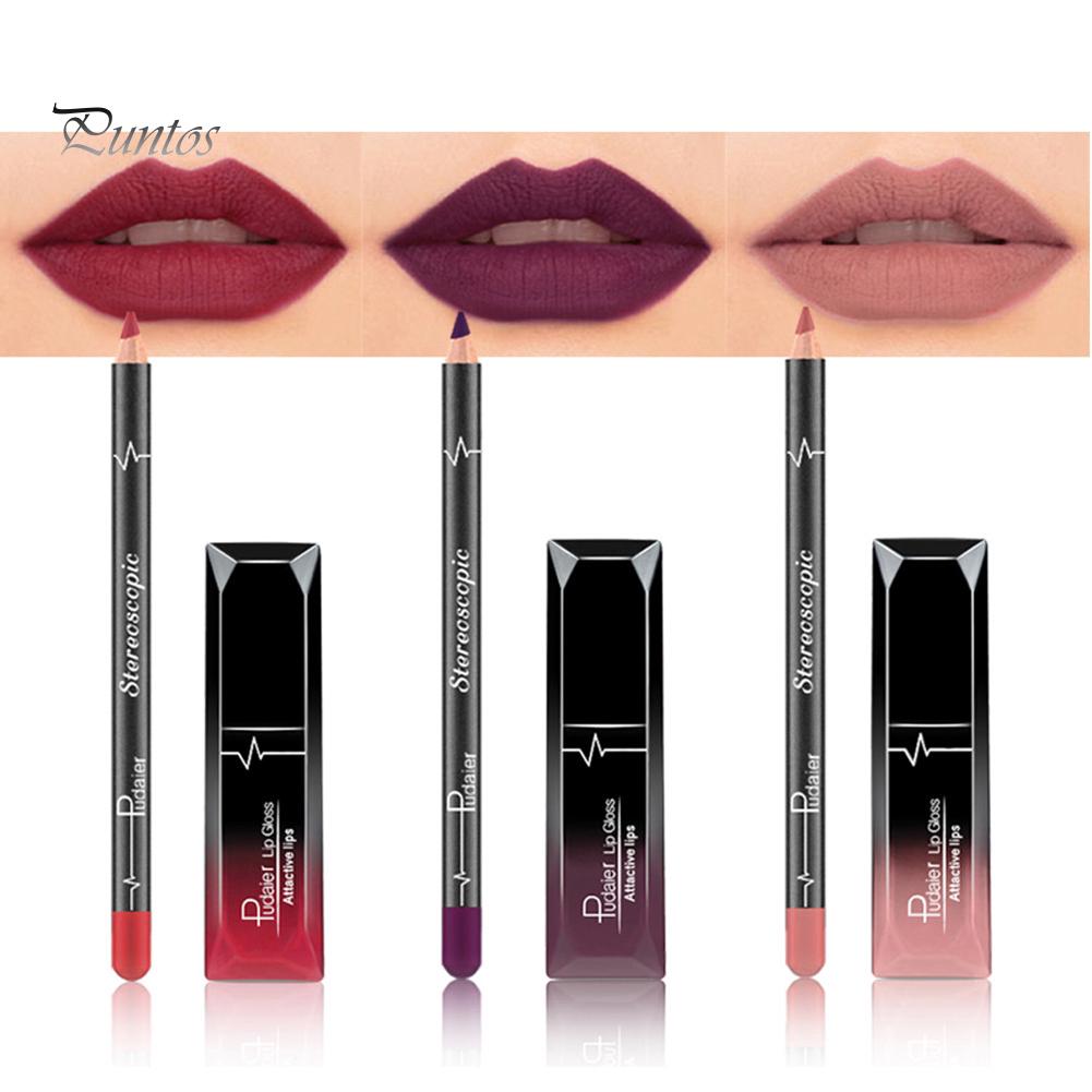 Buy Puntos Waterproof Non Sticky Pudaier 12 Colors Matte Mist Lip Gloss ...