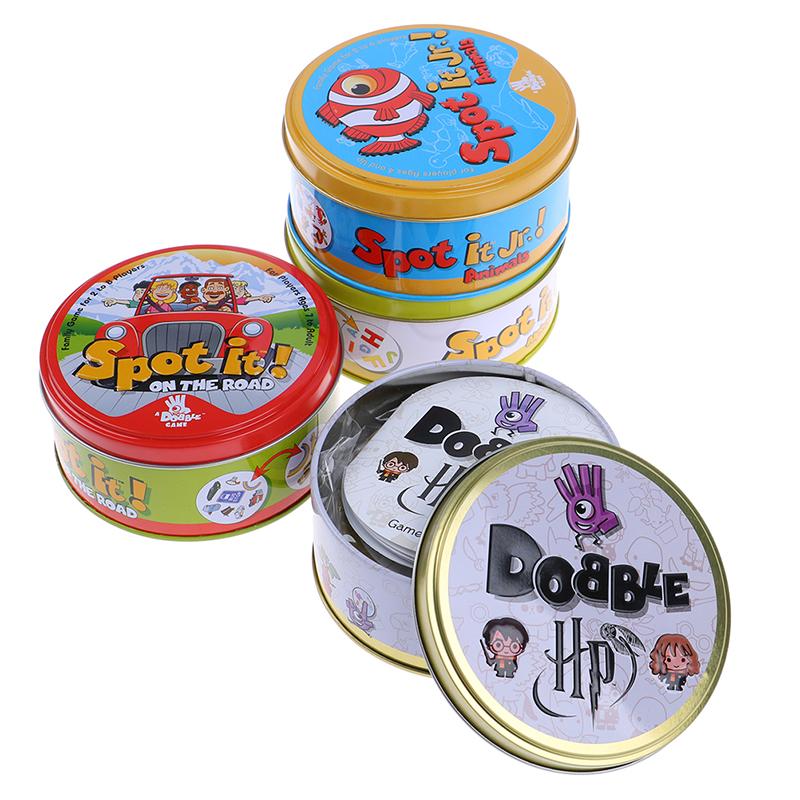 Buy Dobble Spot It Card Game Toy Iron Box 55 Cards Sport Hip Kids Board ...