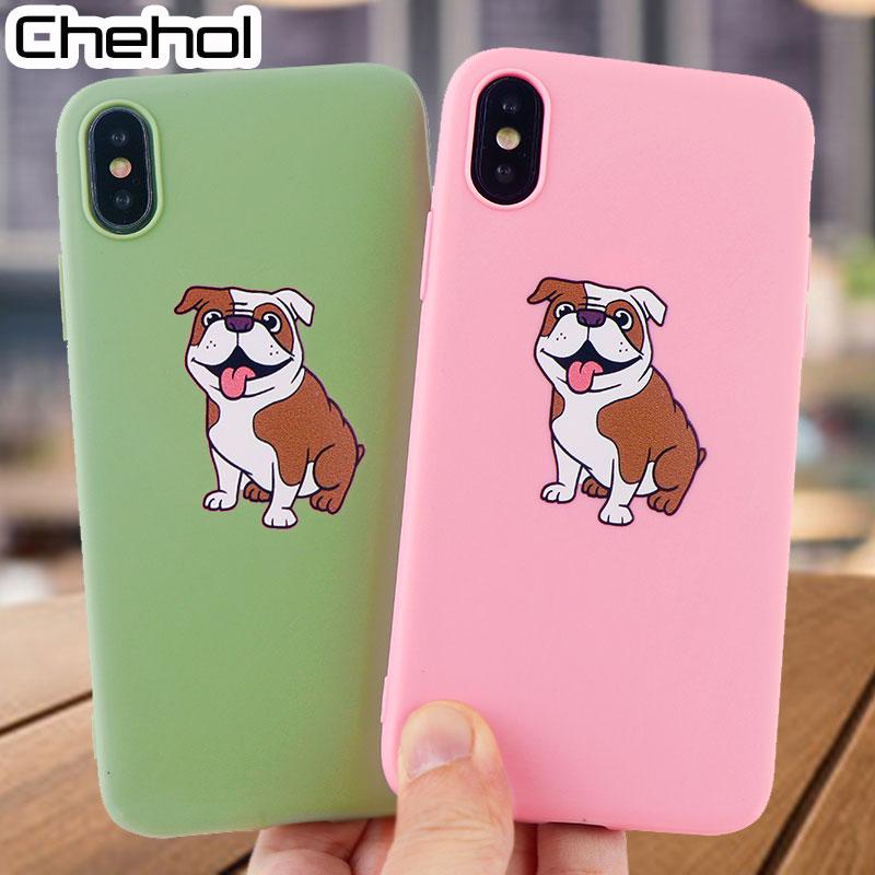 Buy Chehol Cute Dog Case for IPhone 6 S 7 8 Plus X XS MAX XR Soft TPU ...
