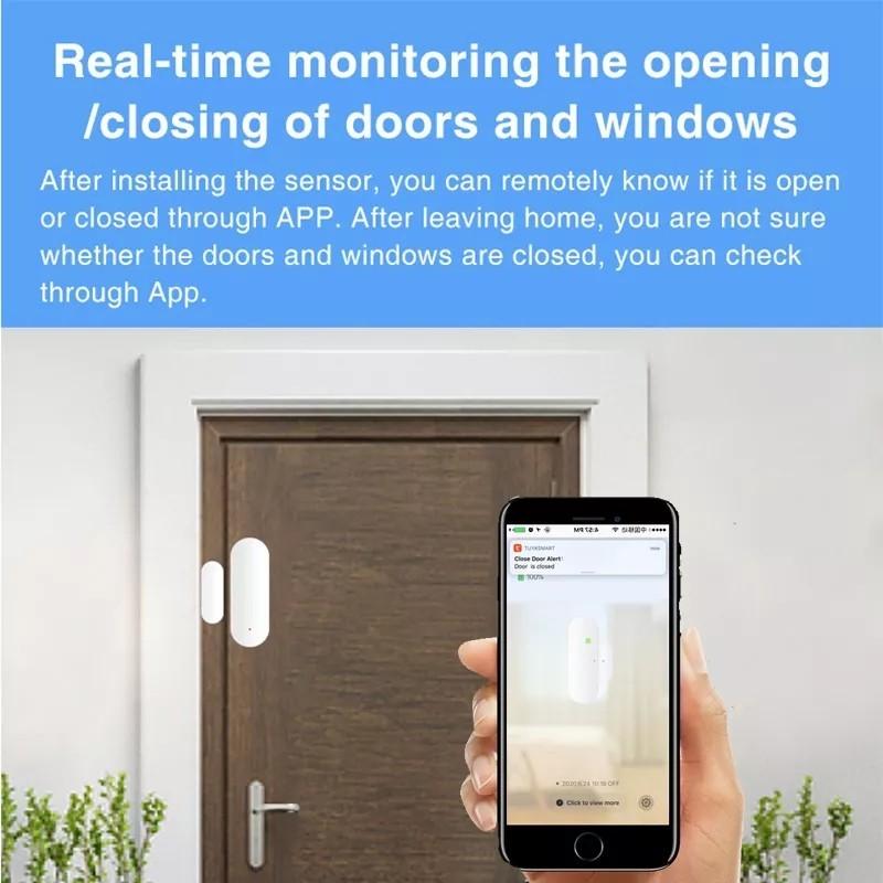 Buy Smart WiFi Door And Window Magnetic Sensor Door Open / Closed ...