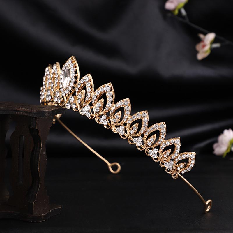 Luxury Rhinestone Metal Tiaras Headbands Princess Bridal Crown Wedding ...