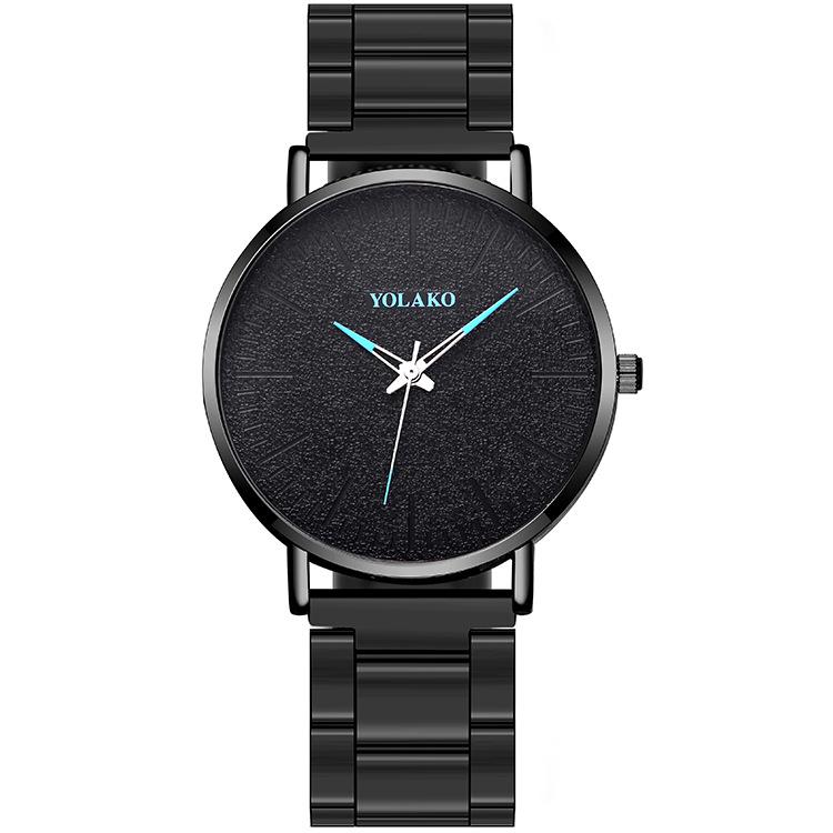 YOLAKO new simple quartz steel belt men's watch British style ...