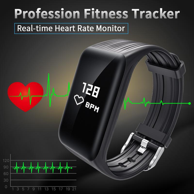 Buy Fitness Tracker Smart Bracelet Real-time Heart Rate Monitor ...