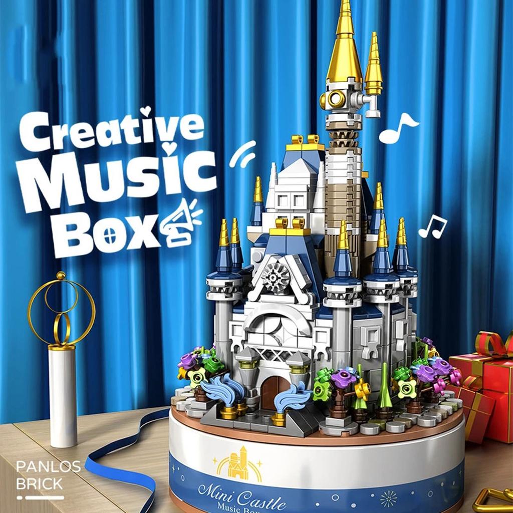 Buy DIY Princess Mini Castle Rotating Music Box Assembled Building ...