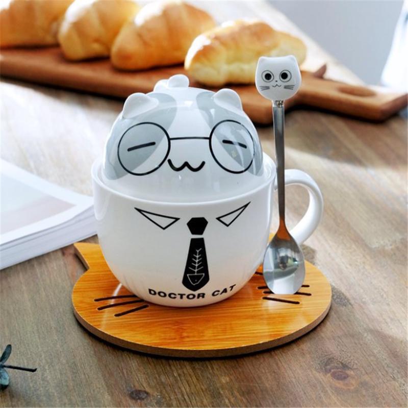 Buy Creative Cartoon Cat Ceramic Mug Mug at affordable prices — free ...