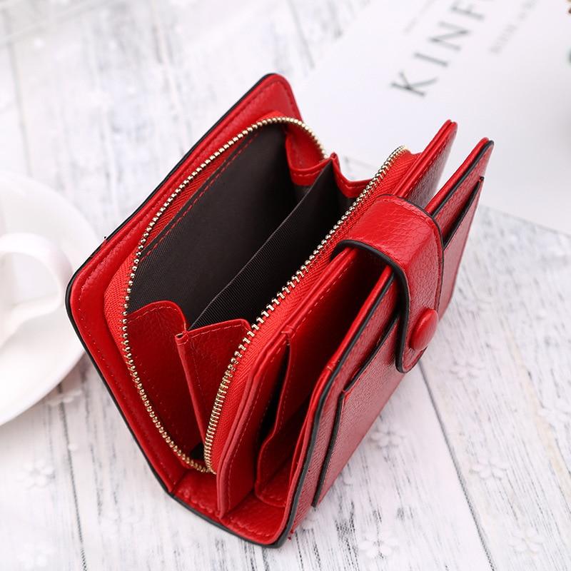 Cheap Women Wallets Luxury Brand Red Black Small Mini Coin Purse Hasp ...