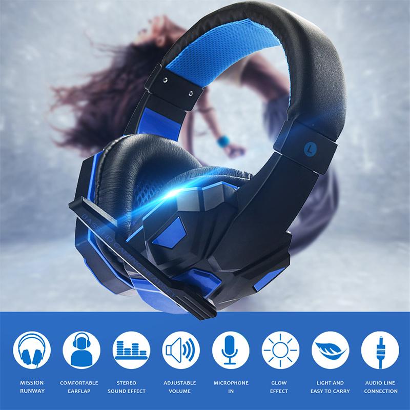 Buy 3.5mm Over-Ear Bass Video Game Headphone Headset Earphone For PC ...