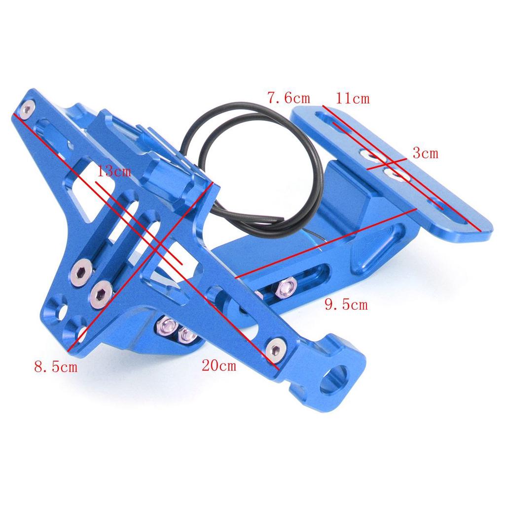 Buy Universal CNC Frame Motorcycle License Number Plate Holder Bracket ...