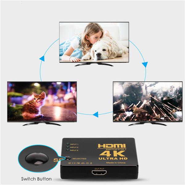 Cheap 3 In 1 HD Output HDMI Switch Splitter TV Switcher Box Video Audio ...