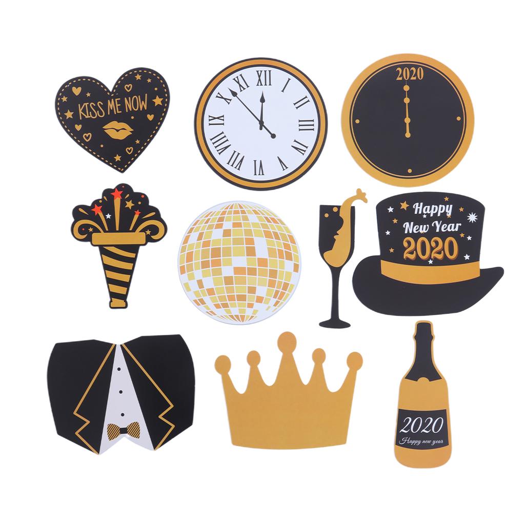 Buy 1 Set 2020 New Year Photo Prop Paper New Year's Eve Decor Wacky ...