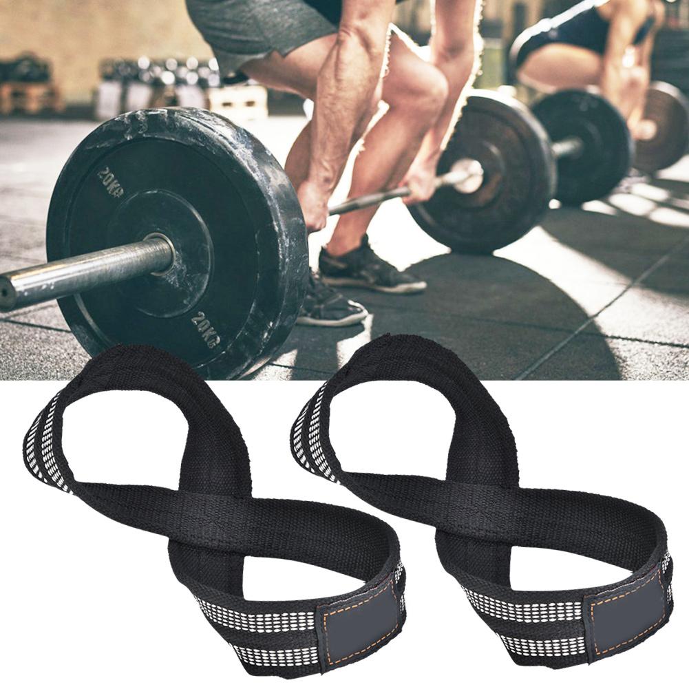 Cheap 1 Pair Figure 8 Weight Lifting Straps Dead Lift Wrist Strap for ...