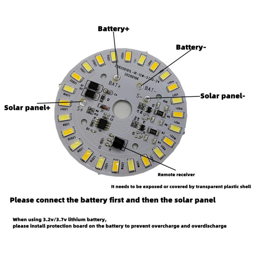 Buy 12W Circle Light Remote Control LED Panel Round Solar Lighting Lamp ...
