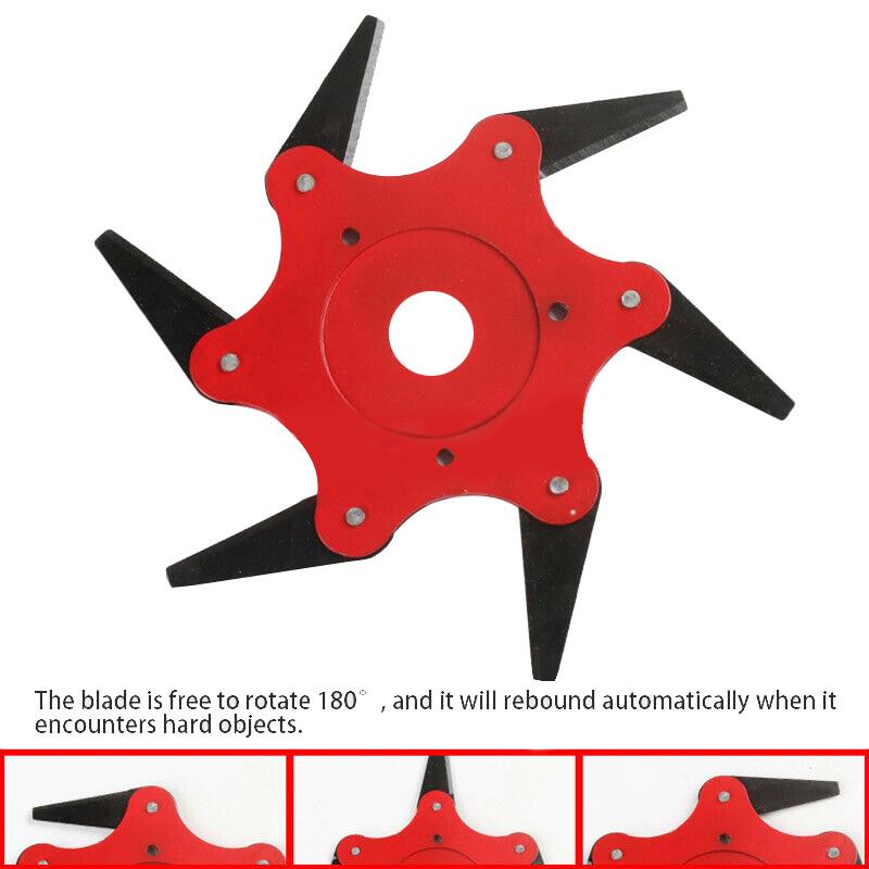 Buy 6 Teeth Brush Cutter Blade Trimmer Metal Blades Trimmer Head Garden ...