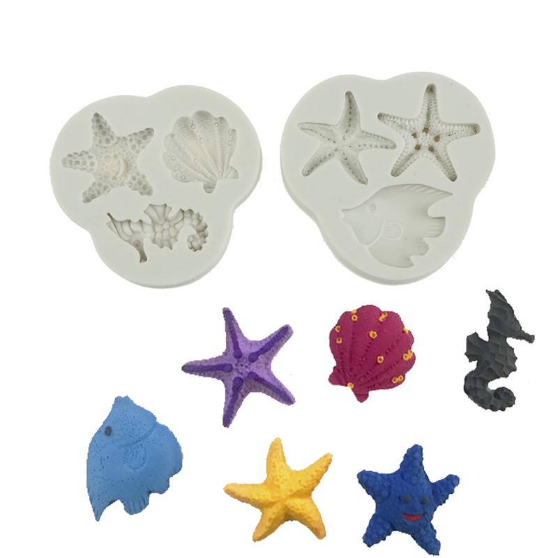 Sea Shell Silicone Mold Fondant Mold Cake Decorating Tools Chocolate ...