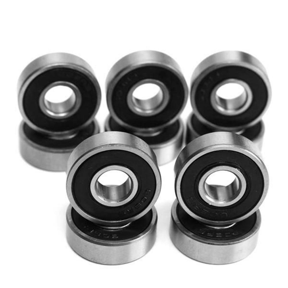 Buy 10pcs/set 608-2RS Rubber Cover Sealed Shafts Deep Groove Steel Ball ...