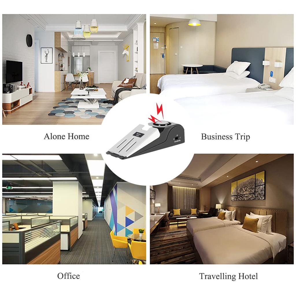 Ears Heaven 120 DB Door Stopper Alarm Alertor Wedge Burglar Intruder ...