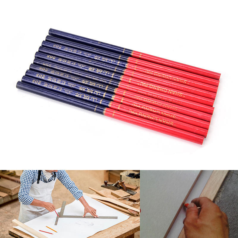 Buy 10 X Hb Double Colors Carpenters Pencils For Diy Builders Joiners ...