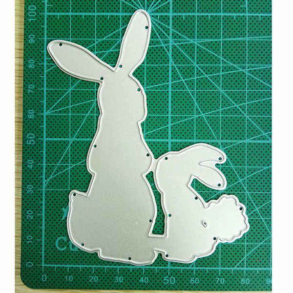 Buy 2Pcs Cute Rabbit Frame Metal Steel Cutting Dies for DIY ...