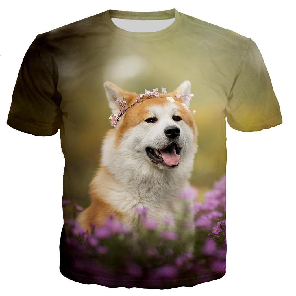 Cheap Shiba Inu T Shirt Kids 3D Printed T-shirts Rare Things Streetwear ...